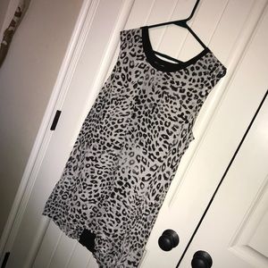 Rogan for Target | Dresses | Black And White Silk Dress Animal Print ...